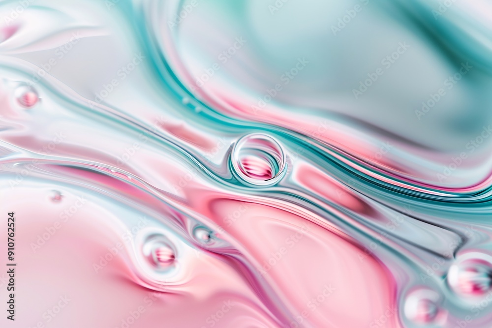 8K resolution macro image of a soap bubble's surface, swirling ...