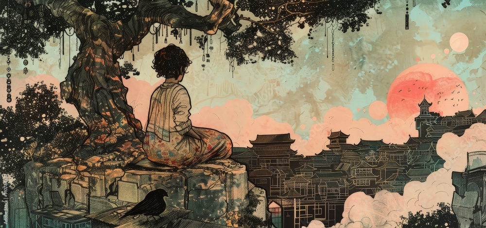 Reflect on the storytelling power of vintage illustrations that convey ...