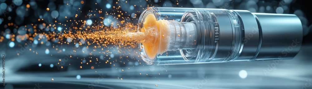 Innovative airless pump mockup, 3D cross-section revealing cream ...