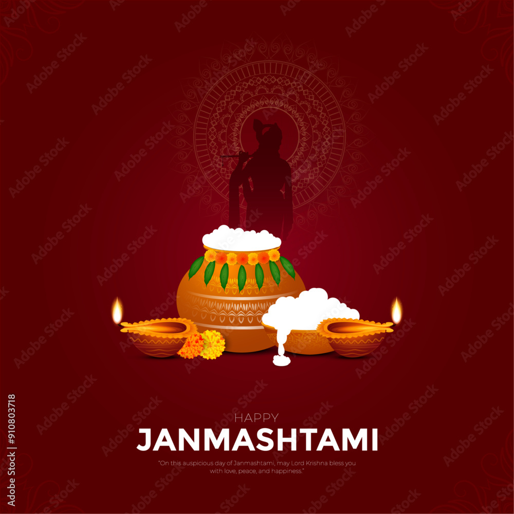 Happy Khrishna Janmashtami and dahi handi Hindu festival of happy shree ...