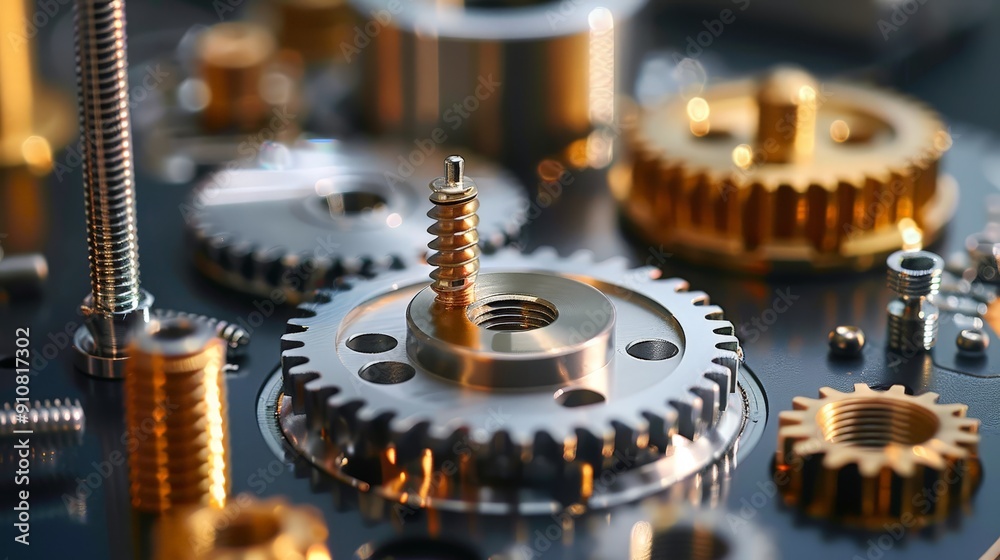 The compact size and lightweight nature of gears and bolts in micro ...