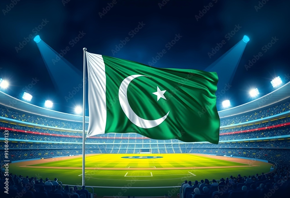 Pakistan flag illustration in a style for Pakistan day celebration ...
