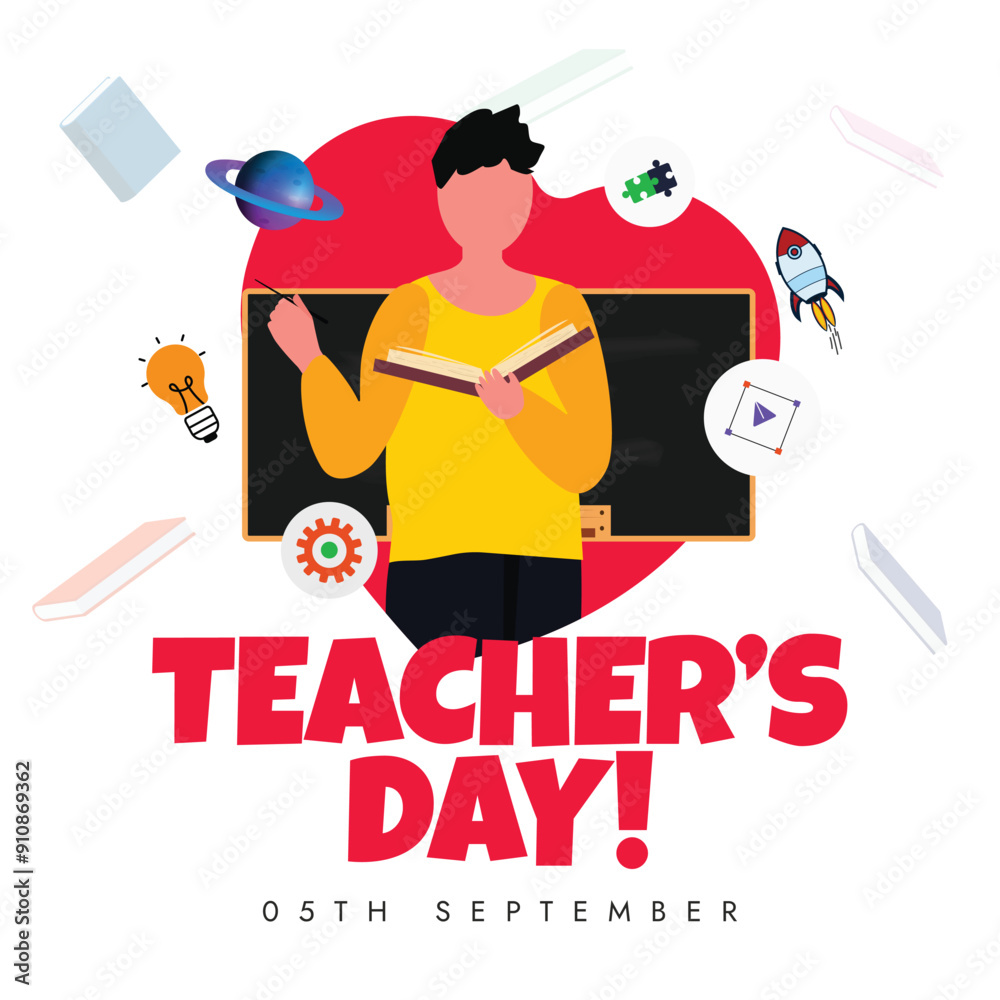 Happy Teachers day. Teachers day celebration banner, background, post ...