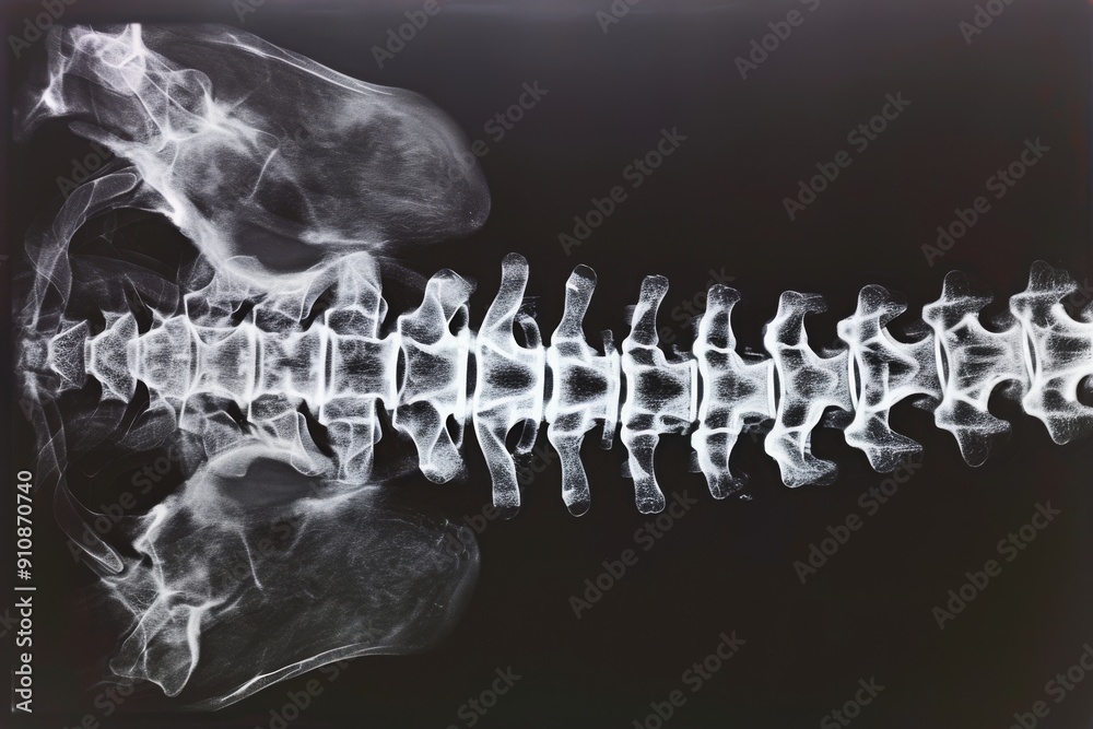 An x-ray image of a skeleton revealing the intricate details of a long ...