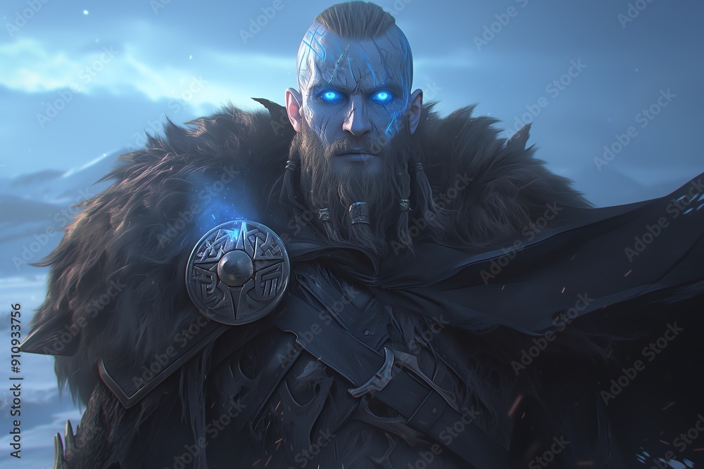 hyper realistic highly detailed beautiful viking goddess of cold and ...