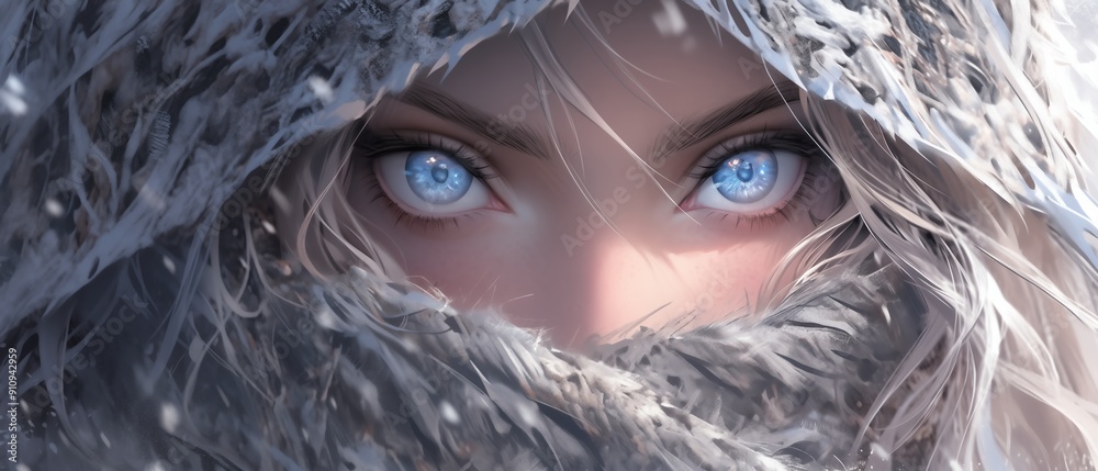 hyper realistic highly detailed beautiful viking goddess of cold and ...