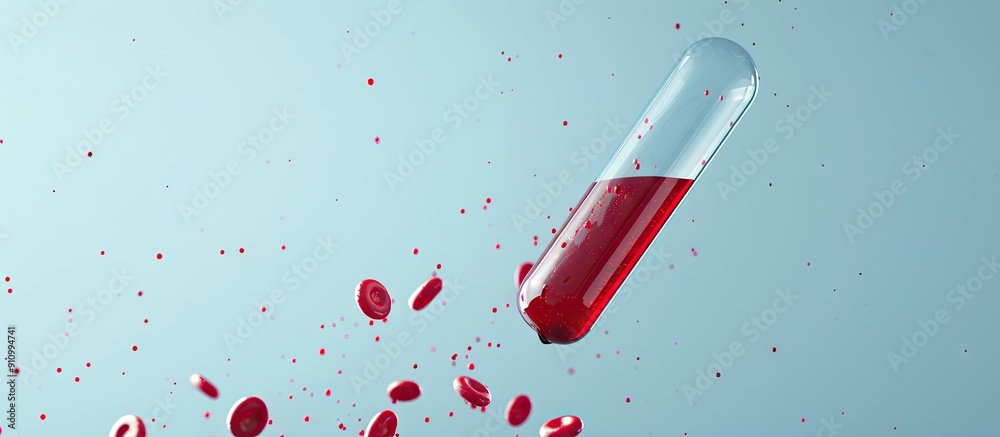 Obtain a blood sample for conducting a chloride Cl test with copy space ...