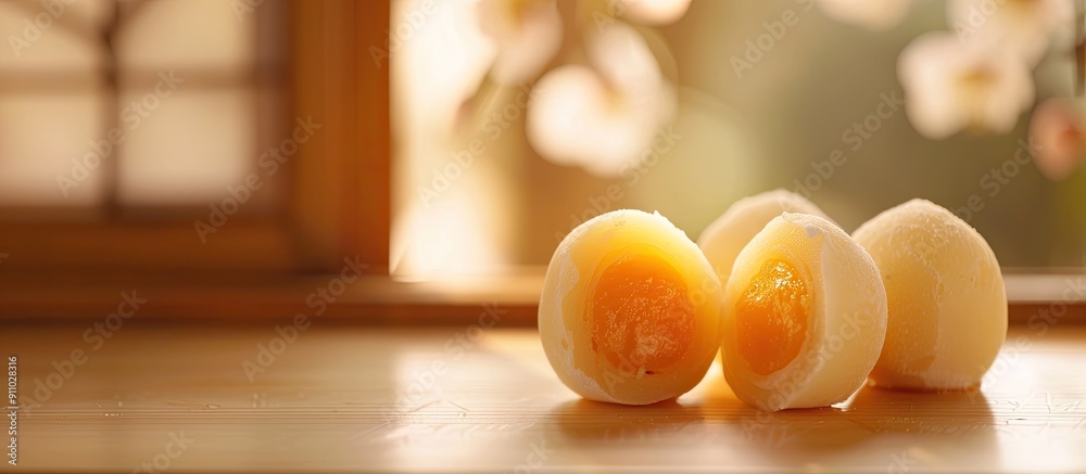 Karinto Manju, a traditional Japanese confectionery, displayed in a ...