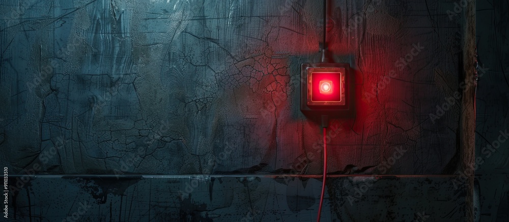 Red light on, switch sign illuminated, power cord plugged in, fuse box ...