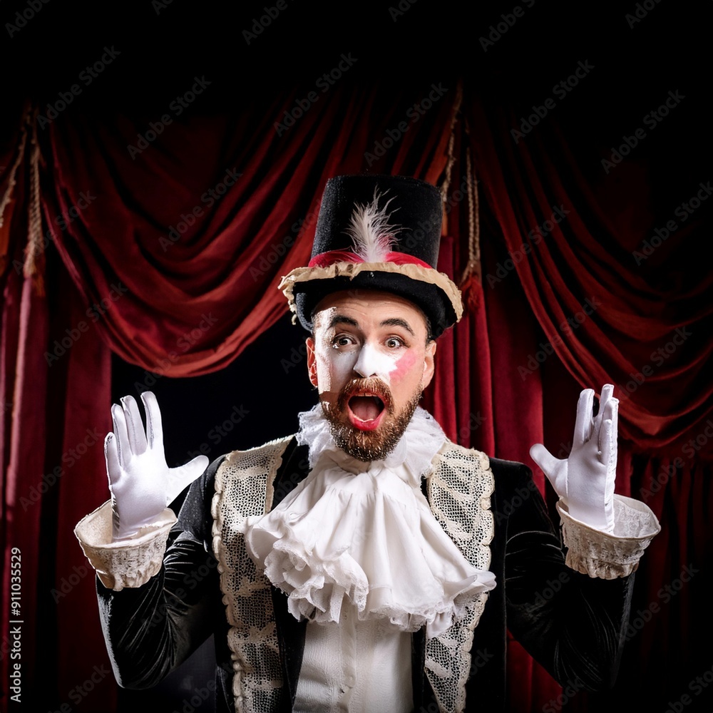 Acting and performance, featuring symbols like a theater stage, actors ...