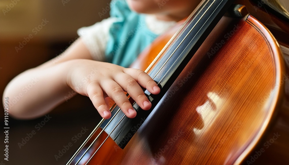 Kid playing on Cello Child playing an instrument. Stock Photo | Adobe Stock