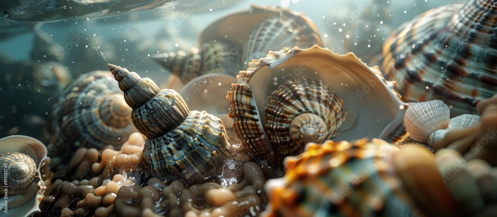 Marine mollusks like snails clams and oysters create shells as ...