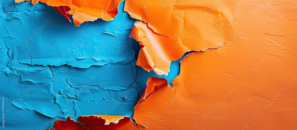 A unique custom message is depicted on a torn orange paper against a ...