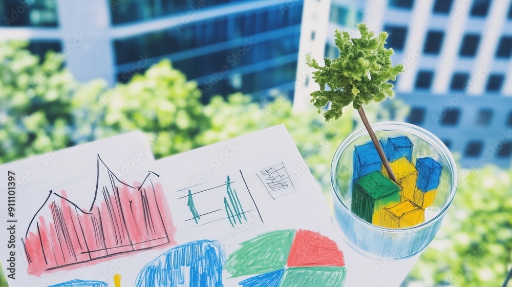 Global Sustainability, development. Planet Earth. Industrial vs Nature ...