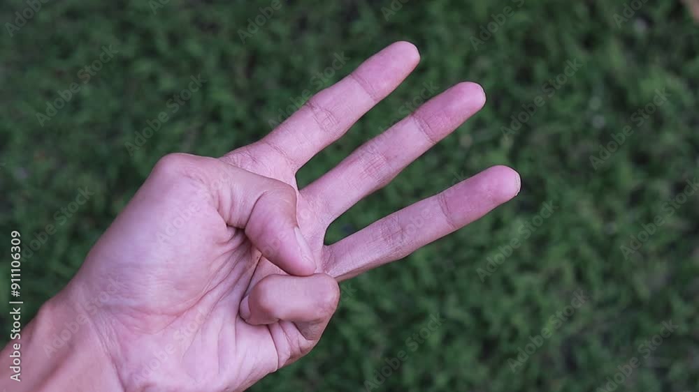 Finger movements count numbers. Counting numbers 1 to 3 with your ...