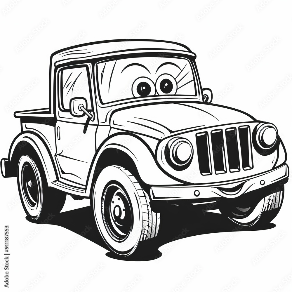 ภาพประกอบสต็อก car coloring page , printable car coloring page , kids ...