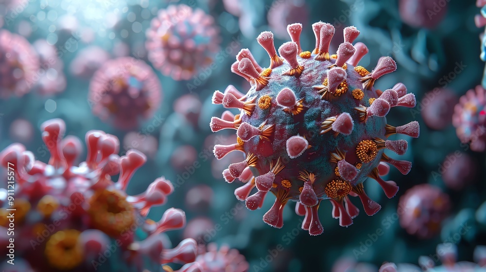 Virus assembly and release from host cell, microbiology infections ...