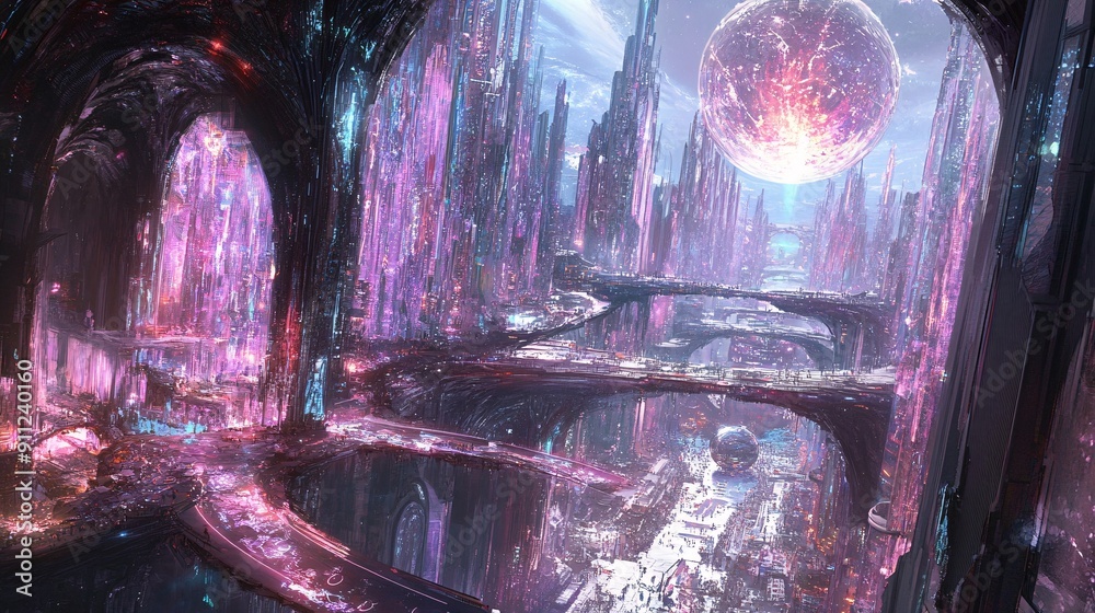 The alien urban landscape is a breathtaking fusion of alien technology ...
