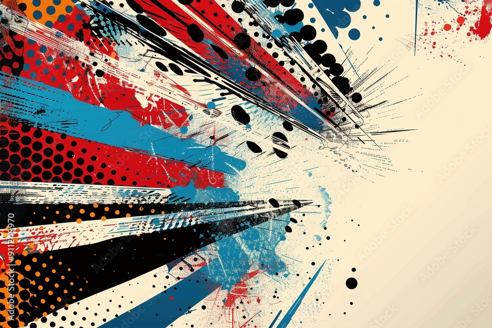 Vintage comic book texture achieved with a halftone pattern overlay on ...