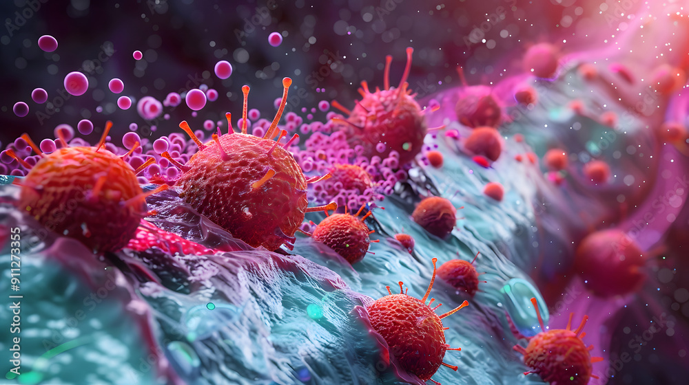 Dynamic illustration of neutrophils migrating towards an infection site ...