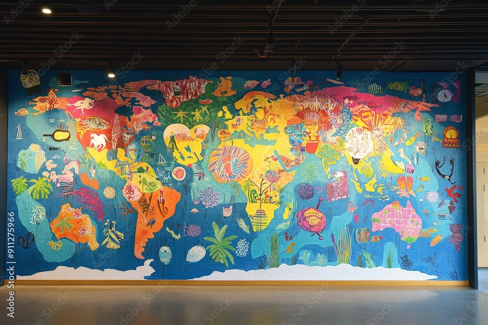 Illustrations of Collaborative mural with artists from different ...