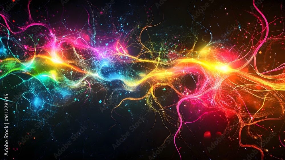 An artistic representation of the somatosensory system, illustrating a ...