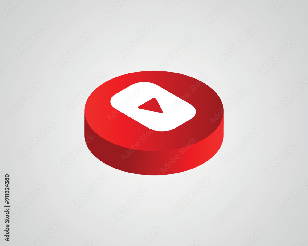 Ankara - Turkey August 07, 2024: YouTube new logo and icon printed on ...