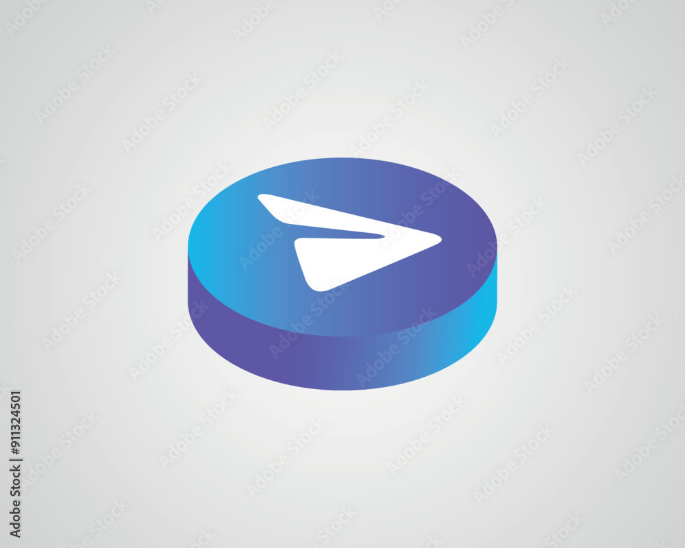 August 07, 2024: Telegram new logo and icon printed on white paper 3D ...