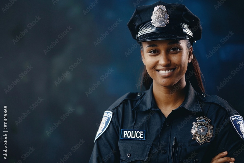Police Officer Interaction: A high-resolution image of a police officer ...