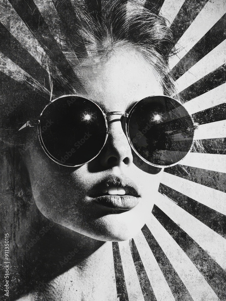 The grunge-inspired portrait features a mezzotint photocopy look for a ...