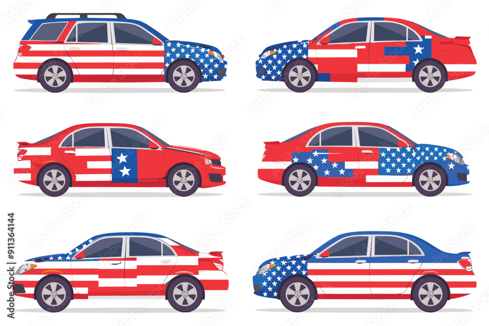 American cars, Car with American flag colors, Car in the color of the ...