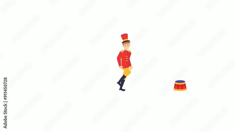 Circus Ring of Fire Hoop animated video, Ringleader coming to starge ...