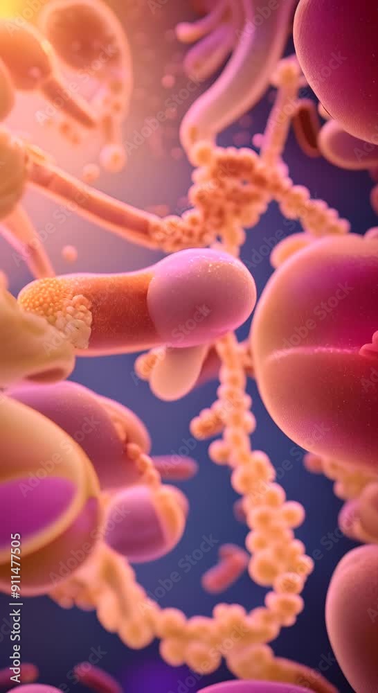 Micro bacterial Bacteria Colony Microbiome and Bacteria inside ...