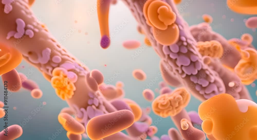 Micro bacterial Bacteria Colony Microbiome and Bacteria inside ...
