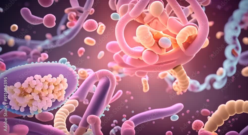 Micro bacterial Bacteria Colony Microbiome and Bacteria inside ...