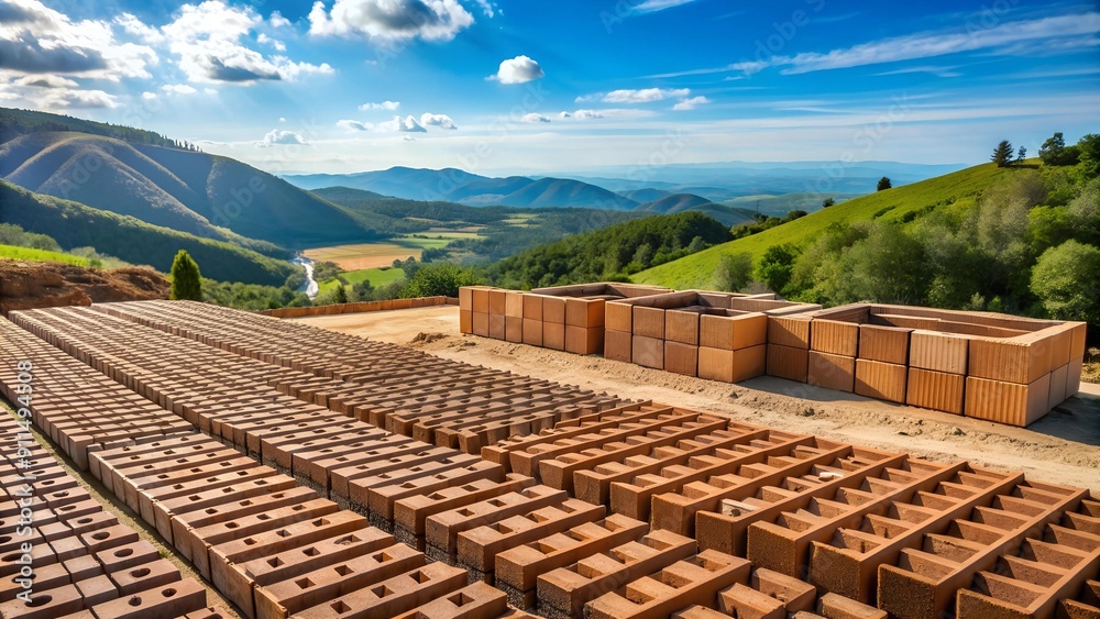 Laying the Foundation: Expanded Clay Blocks in a Rustic Setting ...