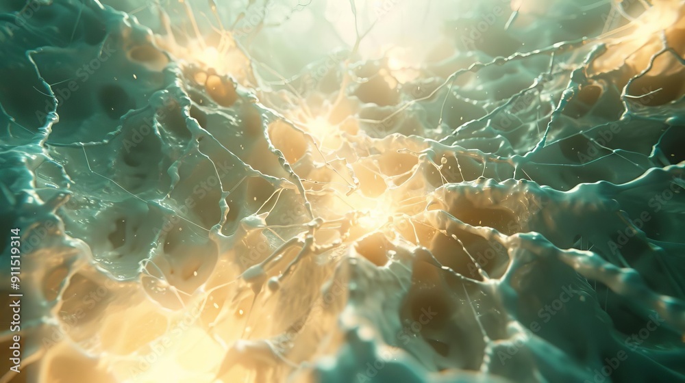 The image shows a closeup view of a cell with the plasma membrane ...