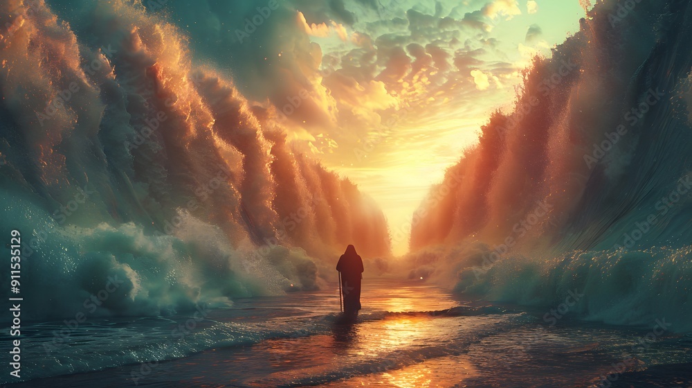 Path to Promise, Moses with unwavering faith, parts the Red Sea ...