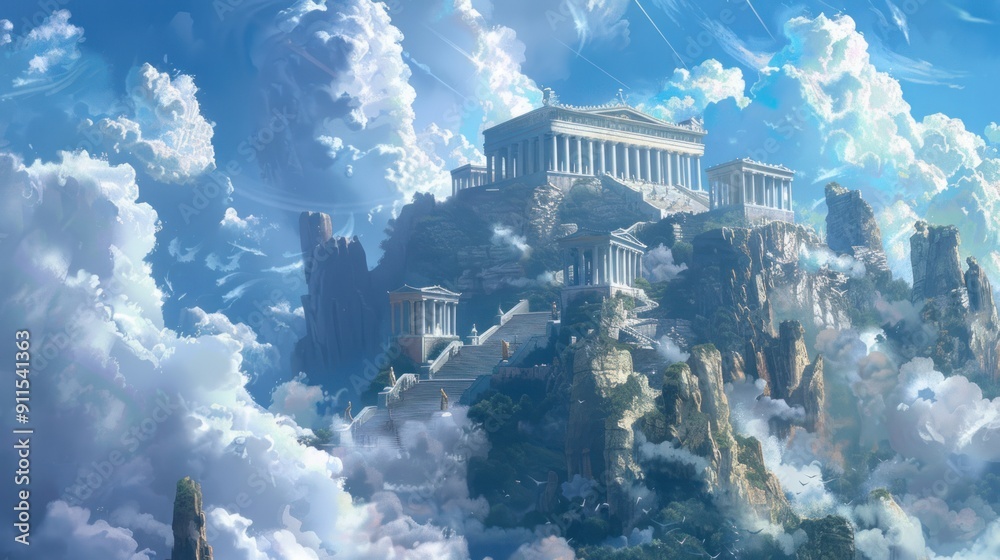 Exploring the divine realm of Greek gods in mythology. AI generated ...