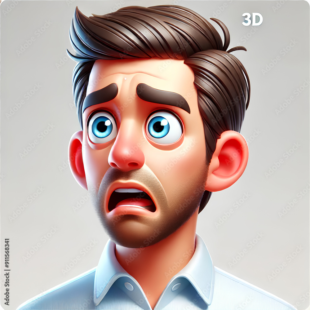 Shocked,scared,amazed,cartoon,character,adult,man,male,guy,person ...