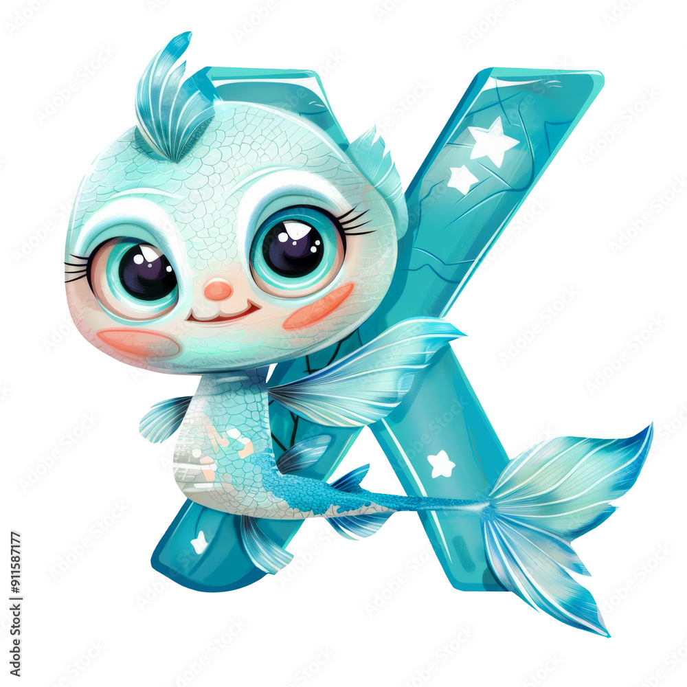 Alphabet letter X for cute x-ray fish on transparent png background ...