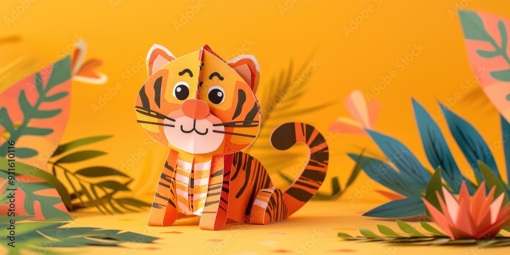 DIY Tiger Paper Craft from Toilet Paper Sleeve for Chinese New Year Art ...