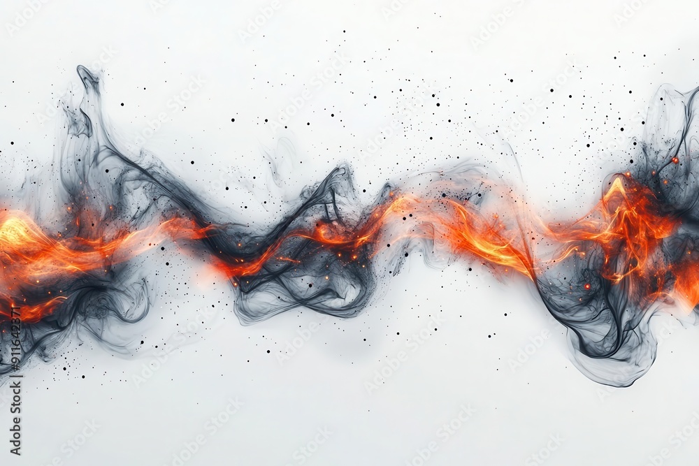 mesmerizing fire border with intricate flame patterns dancing tendrils ...