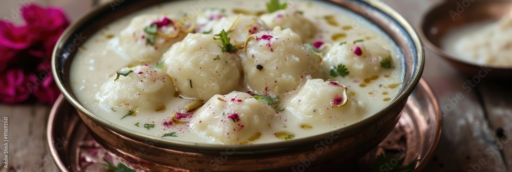 Delicious Ras Malai Traditional Indian and Pakistani Sweet Soft Cheese ...