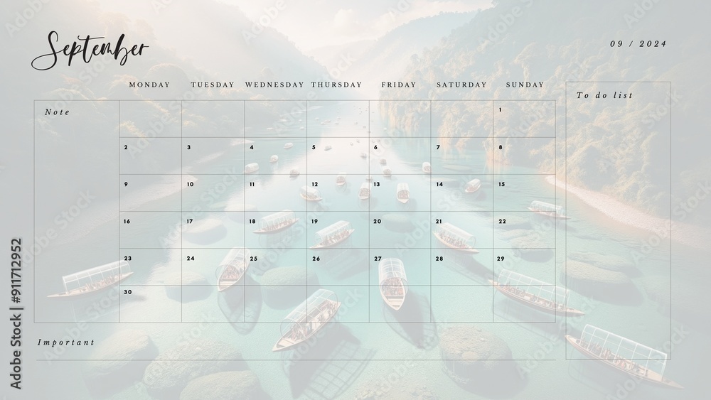 September 2024 Calendar. Resolution, strategy, solution, goal, business ...