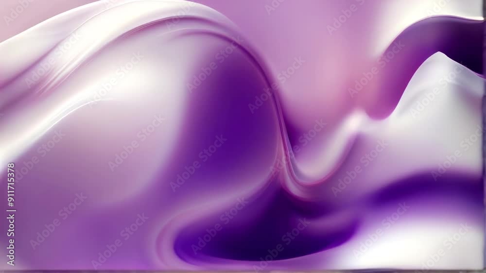 Animated 3D waving cloth texture. Liquid holographic background. Smooth ...