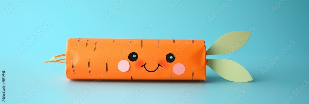 Tutorial for making a DIY paper carrot craft Easter treat box step by ...