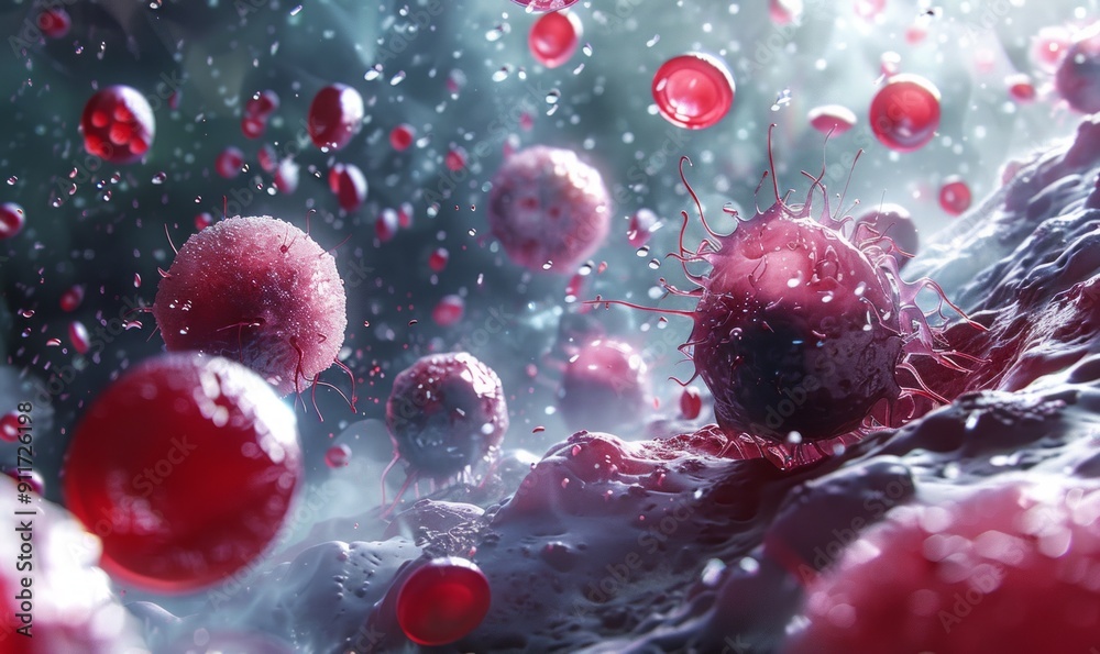 Lymphocytes, immune cells, white blood cells. Adaptive immune system ...