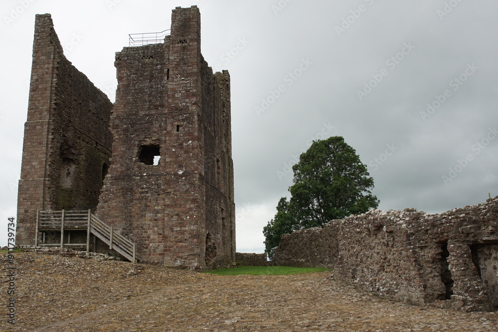Brough Castle is a ruined castle in the village of Brough in Cumbria ...