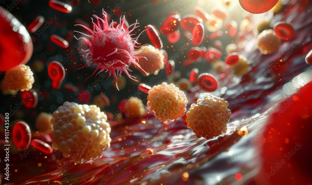 Lymphocytes, immune cells, white blood cells. Adaptive immune system ...